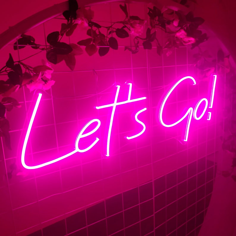 Custom Neon Sign Let's Go Neon Sign Custom Neon Sign Wall - Etsy