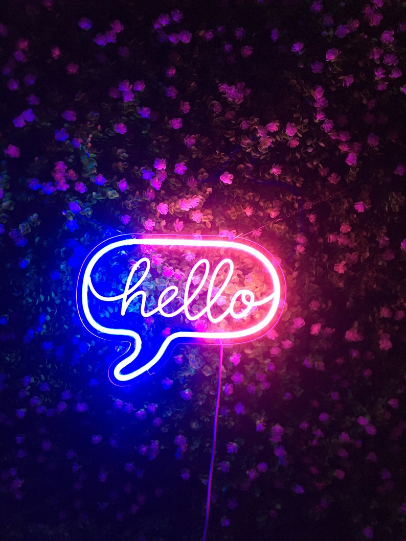 Neon Sign Light Hello Led USB 5v Personalized Birthday - Etsy