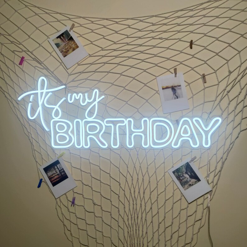 Custom Neon Sign It's My Birthday Neon Sign Happy Birthday Neon Sign ...