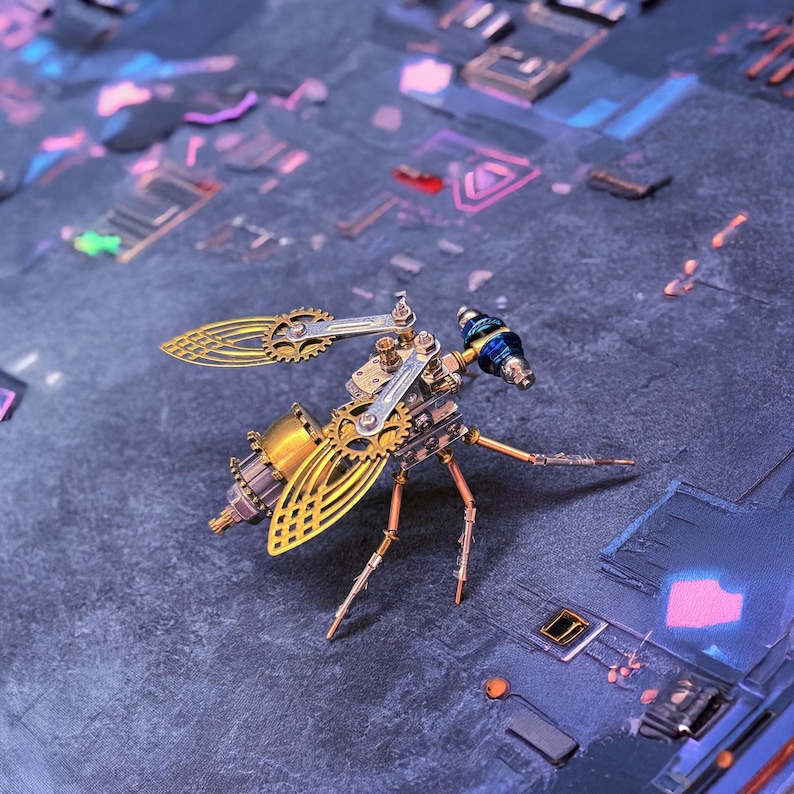Steampunk Metal Insect Fly Sculpture Insect Figurine Bug Insect Gift ...