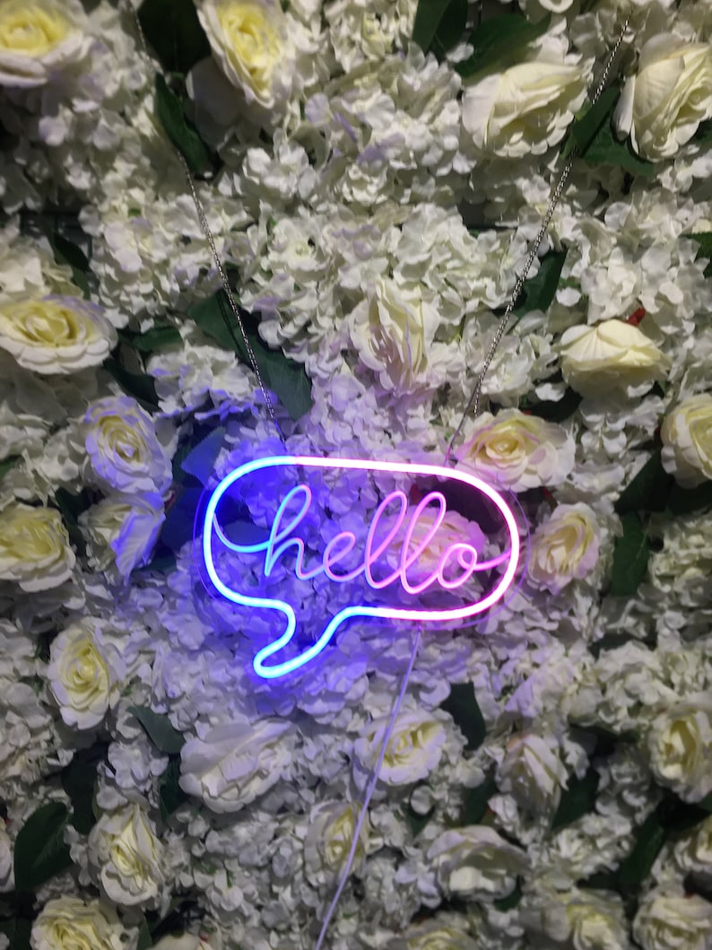 Neon Sign Light Hello Led USB 5v Personalized Birthday - Etsy