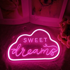 Neon Sign Sweet Dreams Night Light Children's Room Girl Bedroom ...