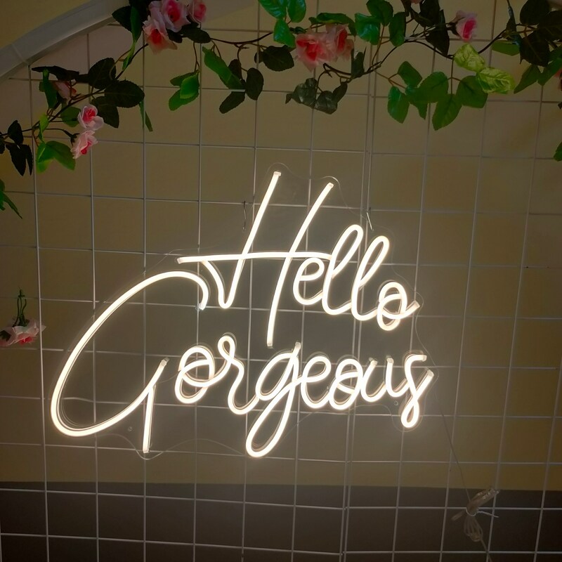 Hello Gorgeous Neon Sign - Etsy