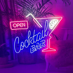 Custom Bar Neon Light | Neon Bar Sign | Led Light Cocktail | Hneon Beer ...