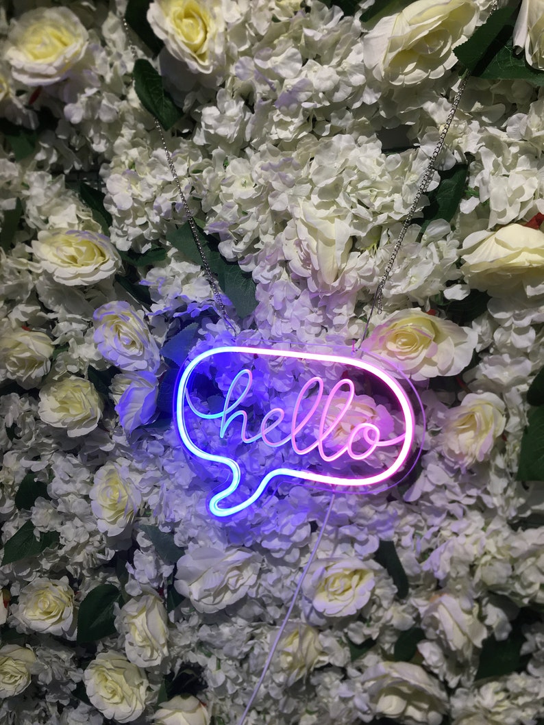 Neon Sign Light Hello Led USB 5v Personalized Birthday - Etsy