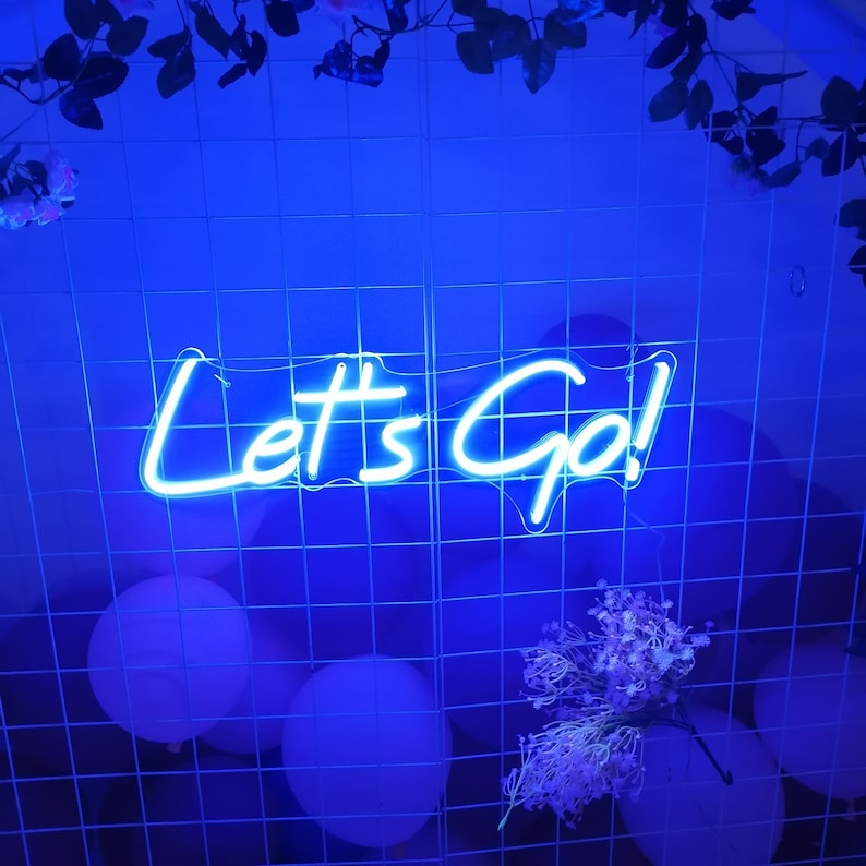 Custom Neon Sign Let's Go Neon Sign Custom Neon Sign Wall - Etsy