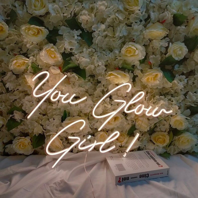 Custom Neon Sign You Glow Girl Neon Sign Bedroom Neon Sign Wall Decor ...