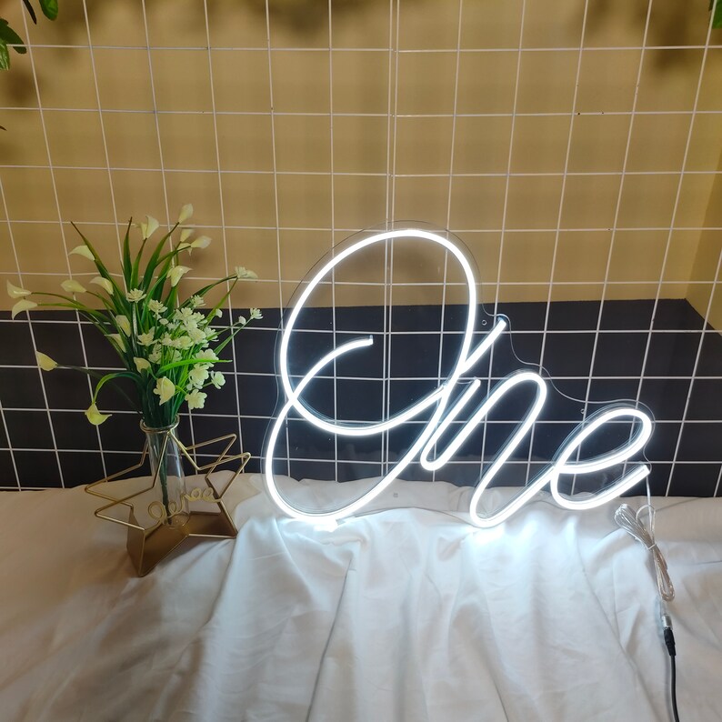 Custom Neon Sign one First Birthday Decoration 1st - Etsy