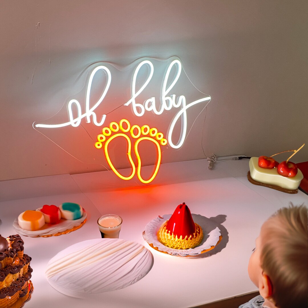 Custom Neon Sign | Oh Baby Neon Sign | Neon Sign Birthday | Neon Led ...