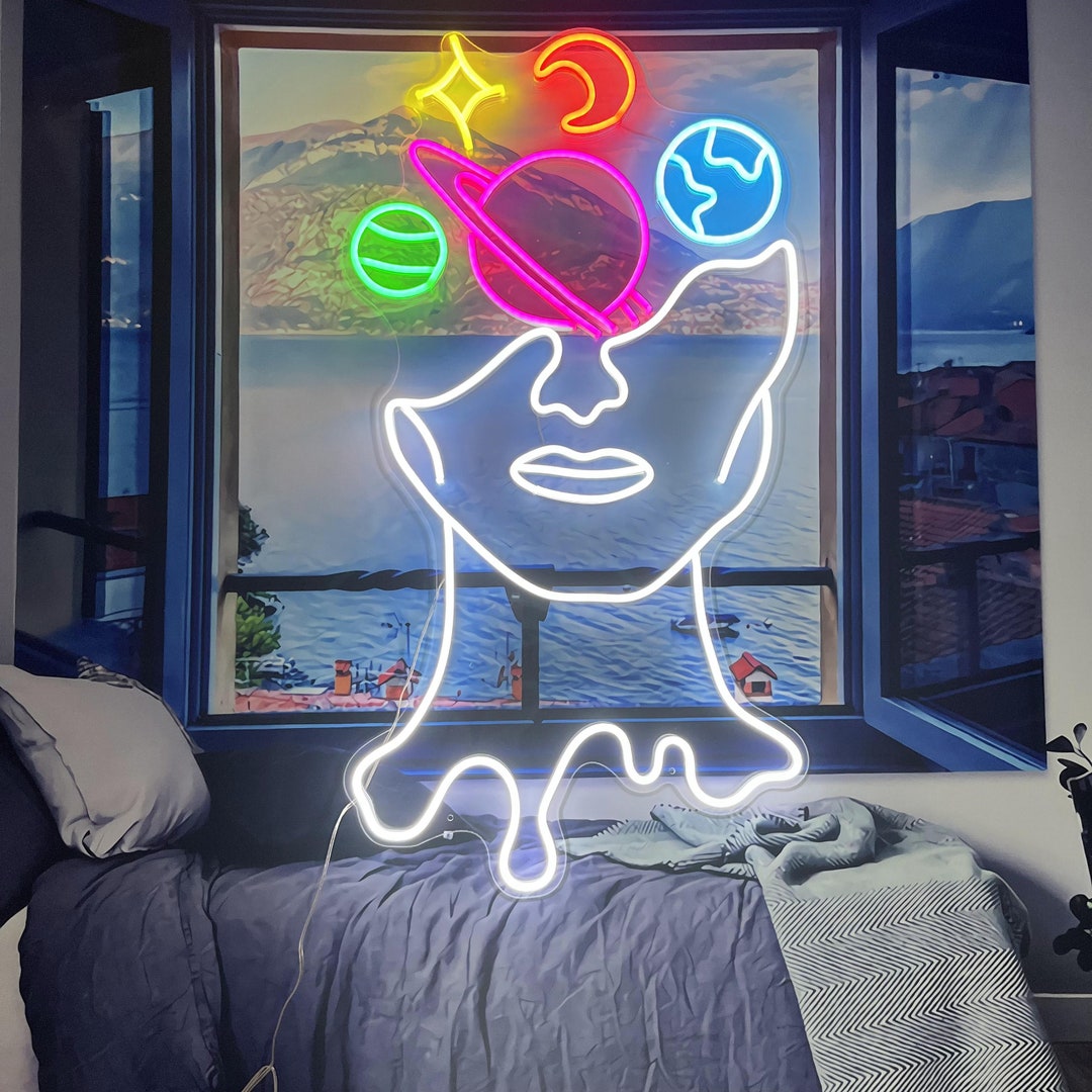 Neon Signs Lights Custom Galaxy Brain the Solar System Milky - Etsy