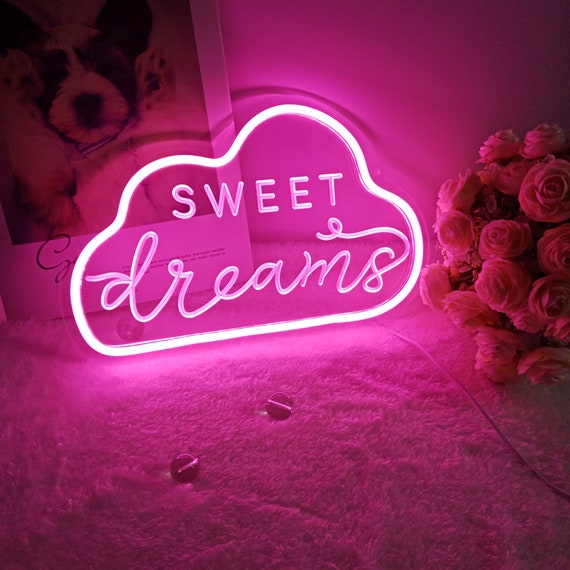 Neon Sign Sweet Dreams Night Light Children's Room Girl - Etsy