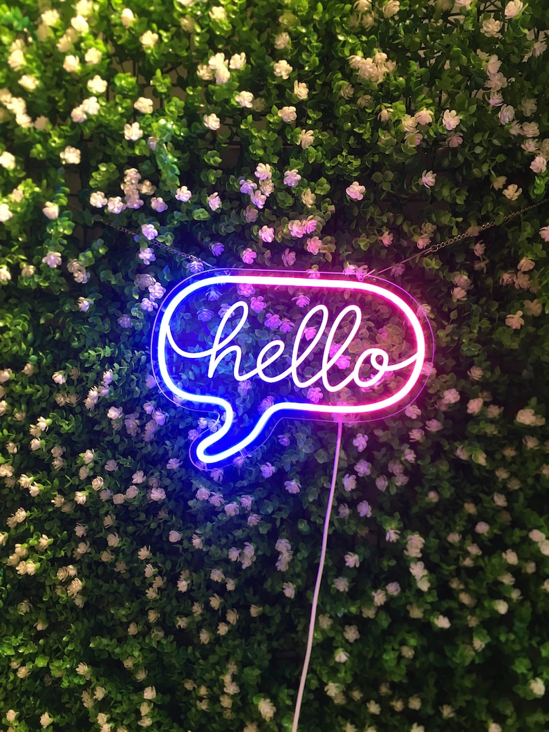 Neon Sign Light Hello Led USB 5v Personalized Birthday - Etsy