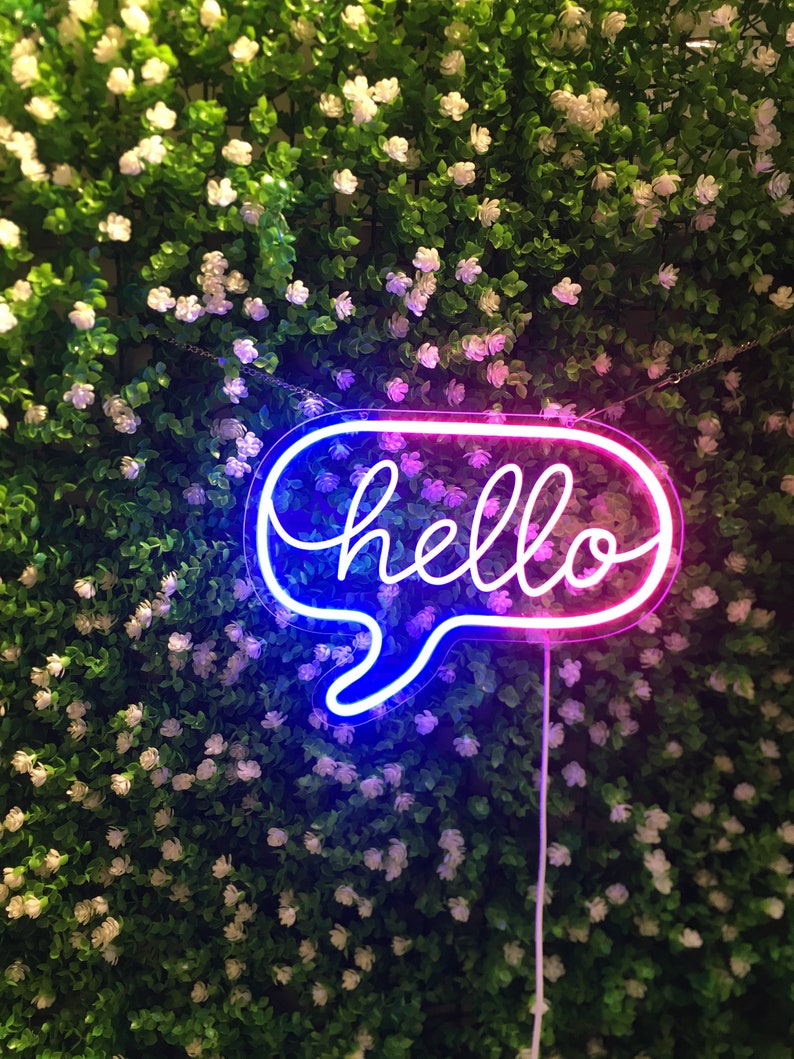 Neon Sign Light Hello Led USB 5v Personalized Birthday - Etsy