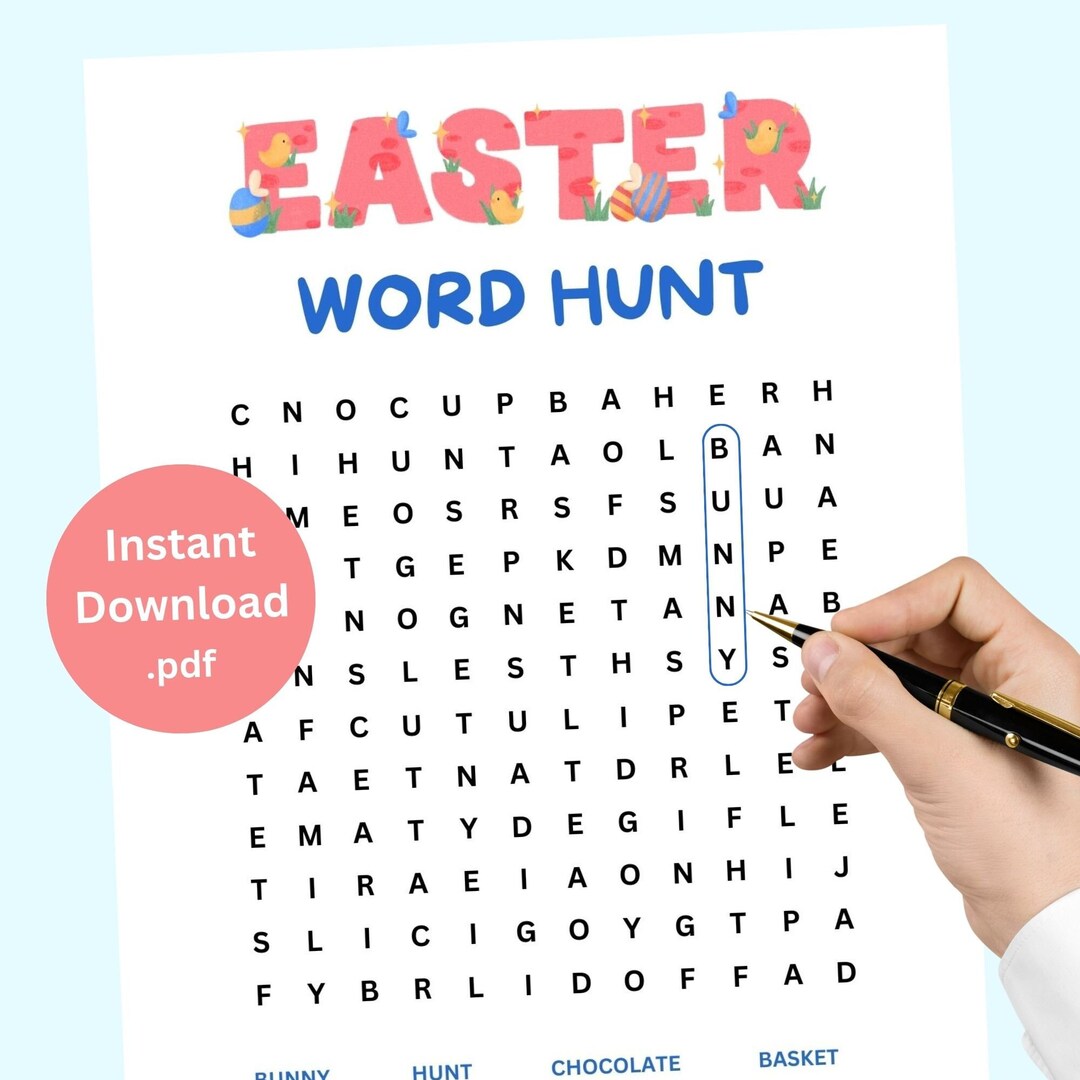 Easter Word Search Printable | Easter Activity for Kids and Adults ...