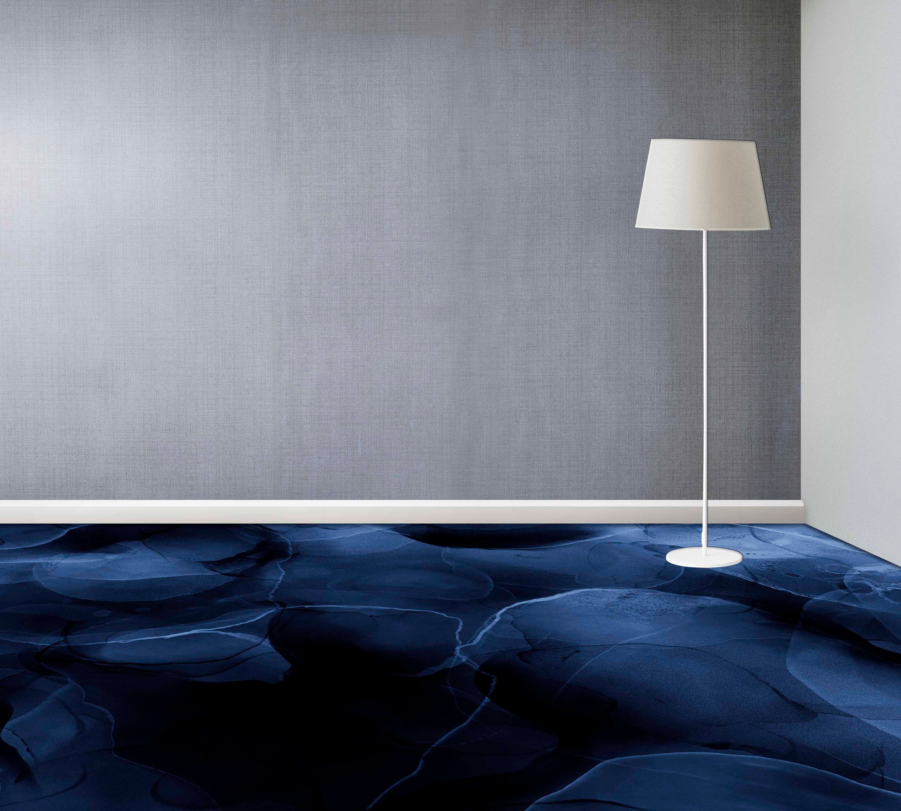 Blue Abstract Vinyl PVC Flooring Dark Vinyl Flooring Blue - Etsy