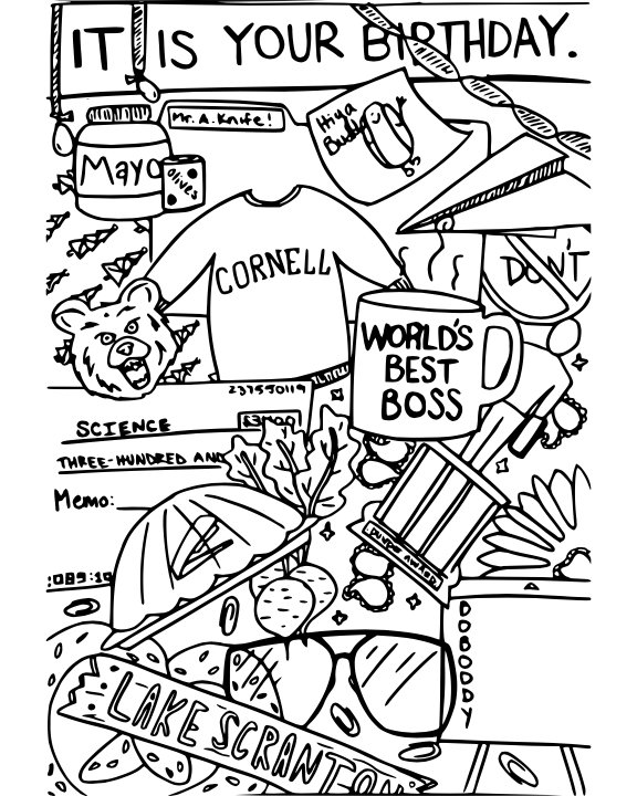 The Office Coloring Book *customizable* - Etsy