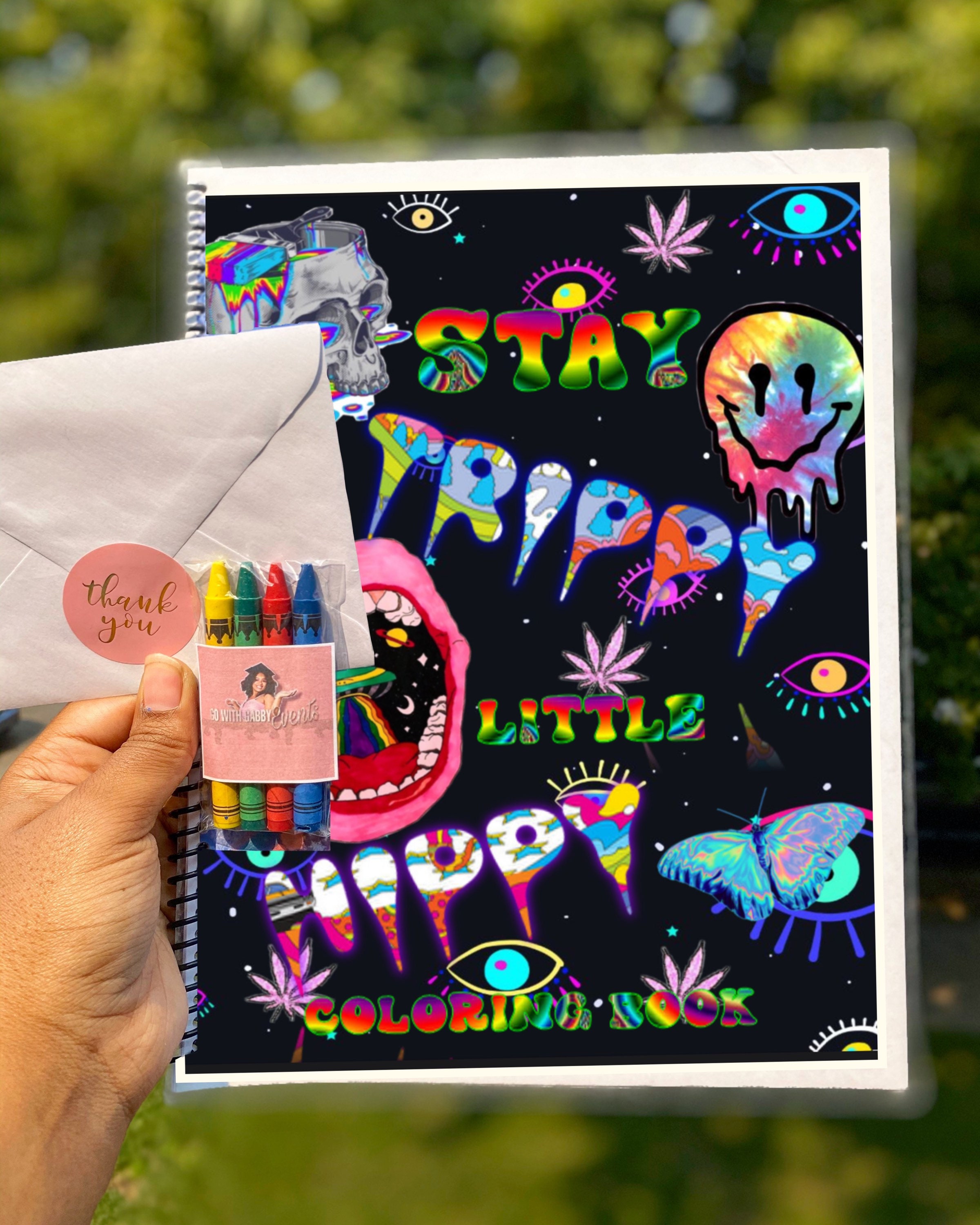 Stay Trippy Little Hippy Adult Coloring Book - Etsy