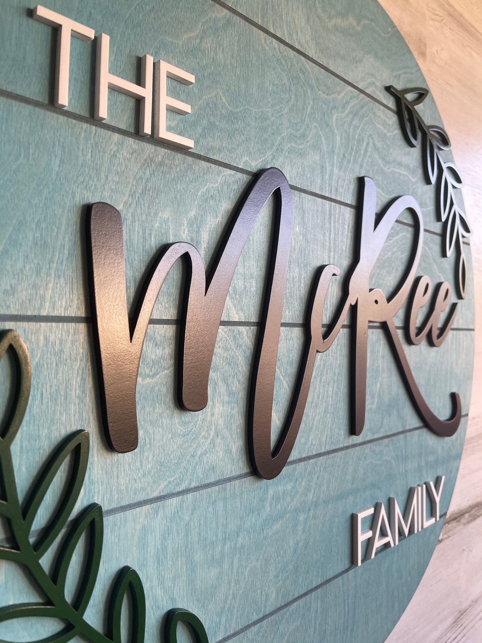 Front Door Hanger, Last Name Sign, Front Door Sign, Year Round Wreath ...
