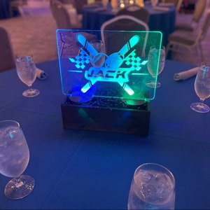 Led Centerpiece, Custom Led Light, Led Acrylic Sign, Night Light, Led ...
