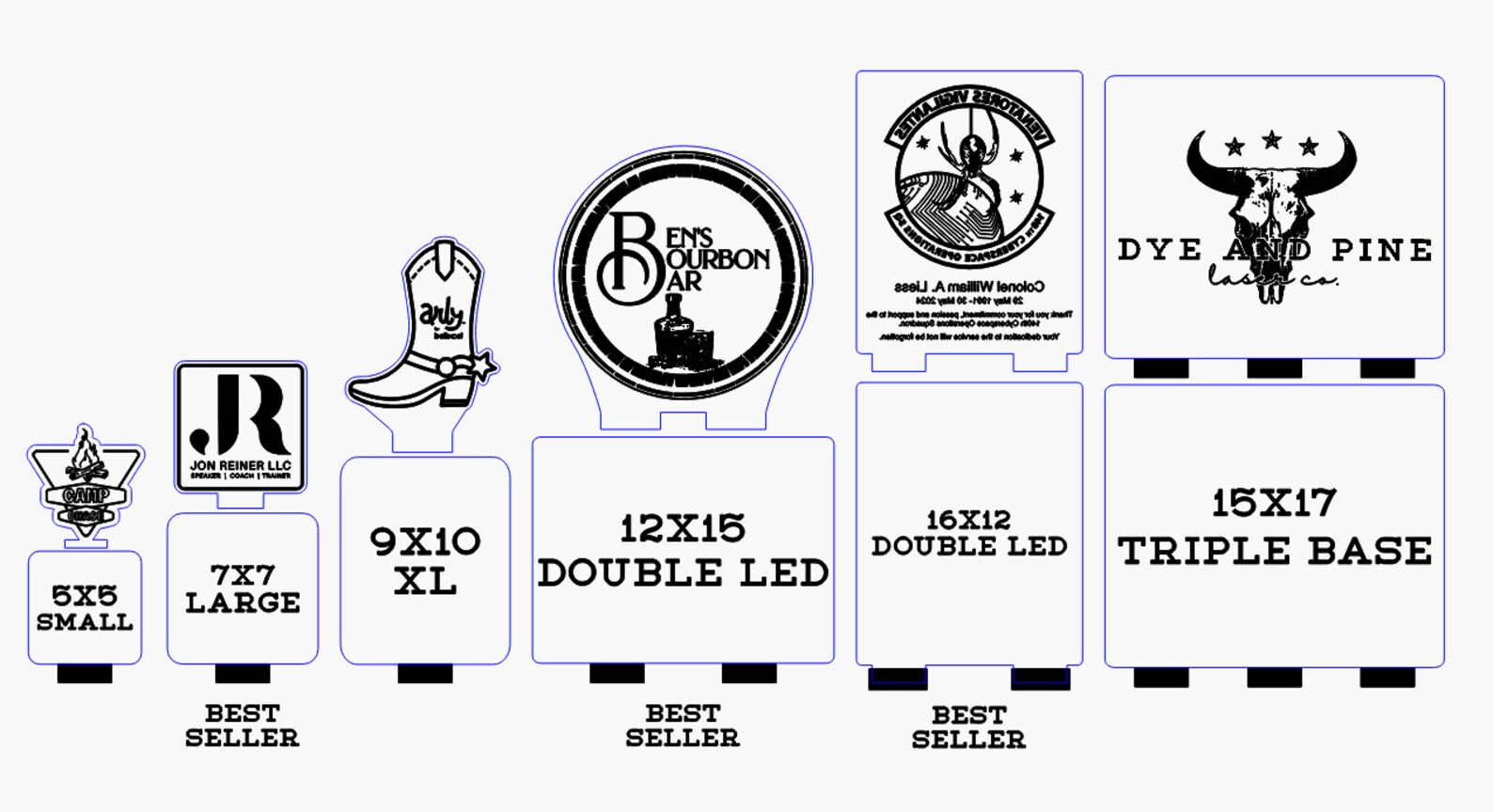 Led Centerpiece, Custom Led Light, Led Acrylic Sign, Night Light, Led ...