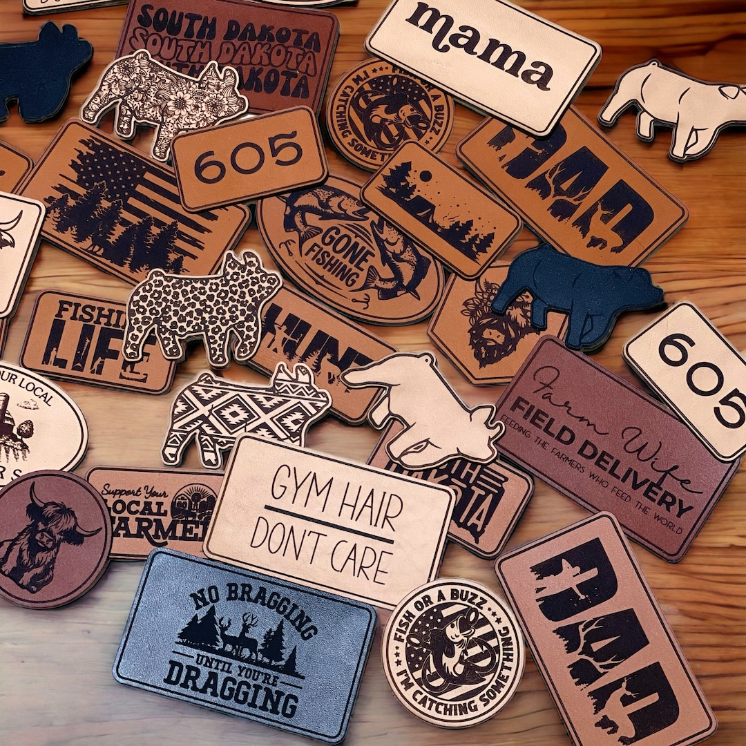 Leather Patches, Custom Logo Leatherette Patches, Personalized Leather ...