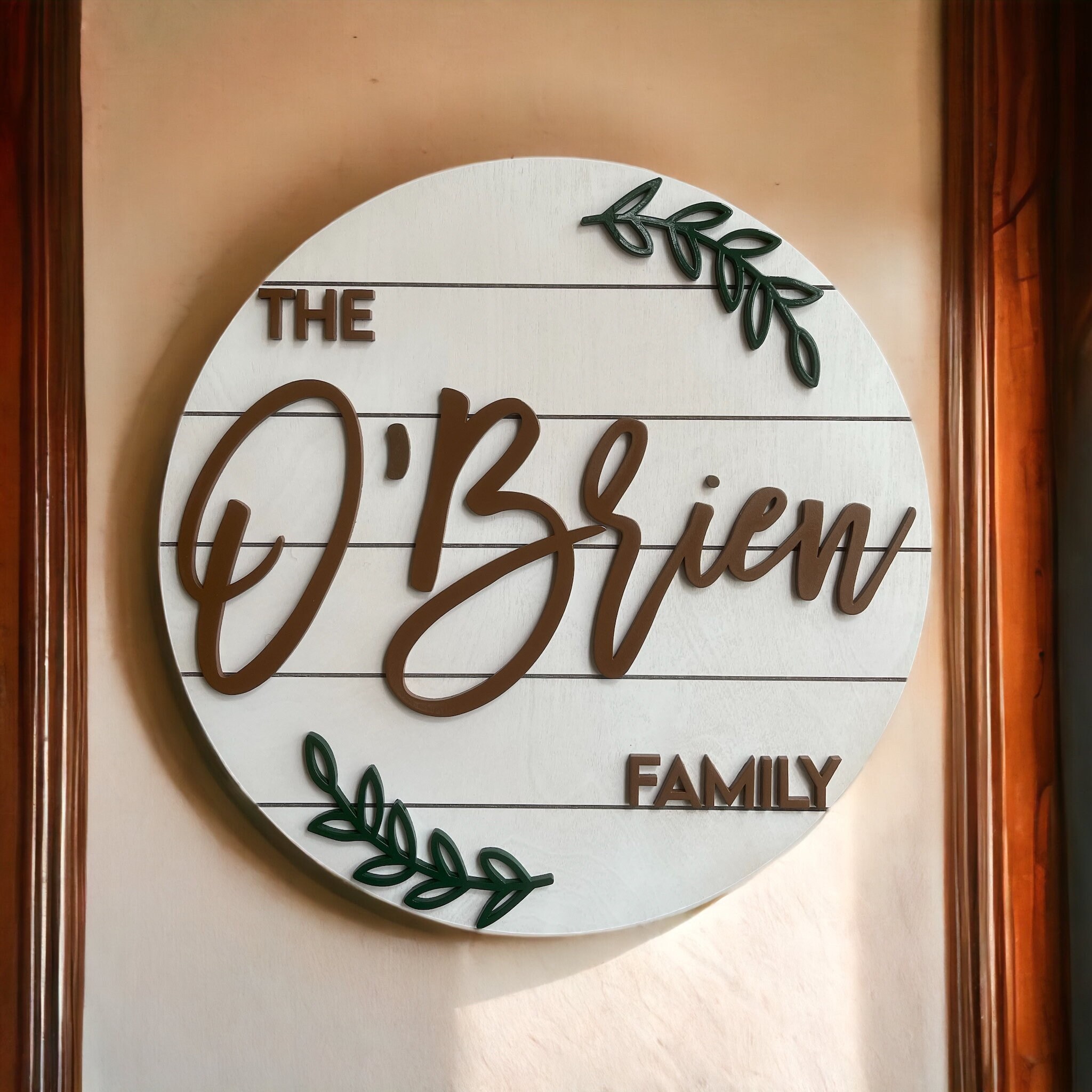 Family Name Sign, Last Name Decor, Last Name Sign, Year Round Wreath ...