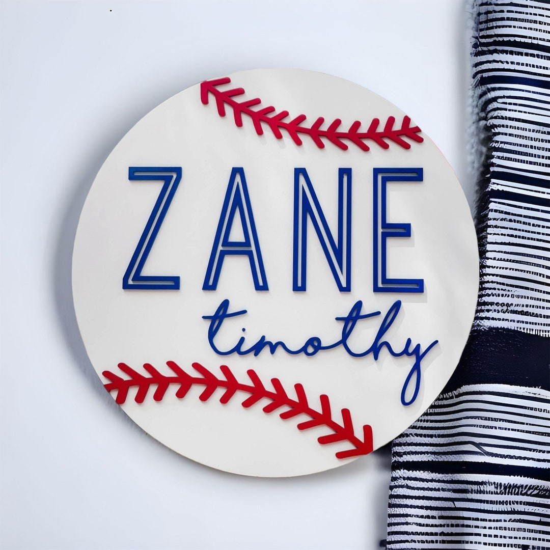 Baseball Nursery, Baseball Sign, Sports Theme Nursery, Boys Name Sign ...