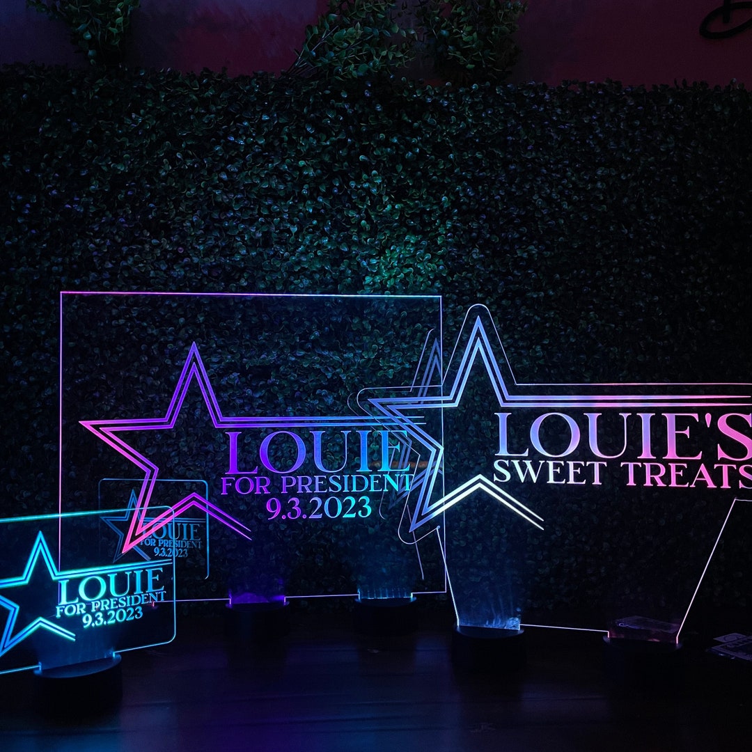 LED Acrylic Sign, LED Centerpiece, Wedding Centerpiece, Corporate ...