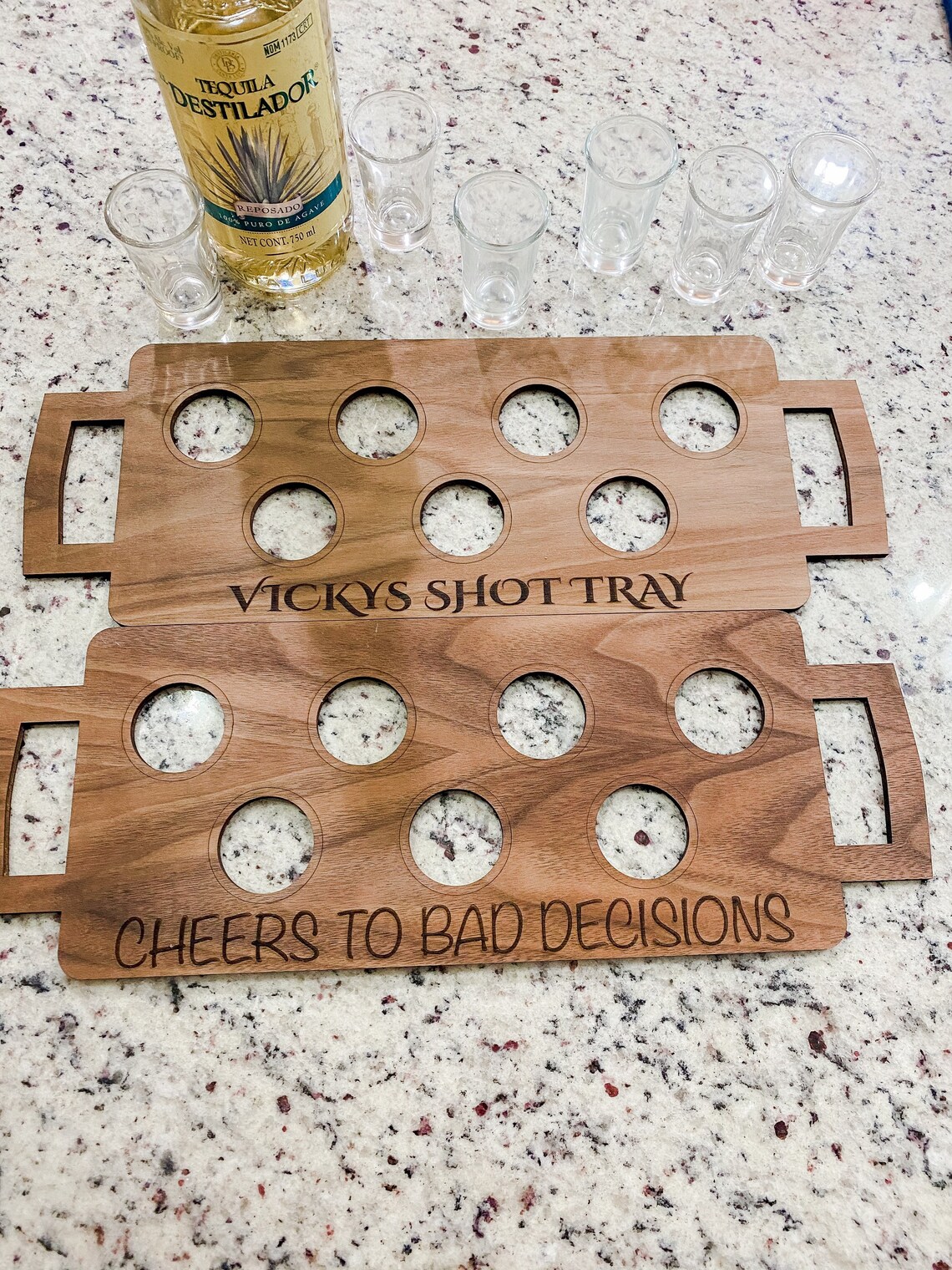 Shot Glass Holder, Shot Serving Tray, Shot Flight, Tequila Serving Tray ...
