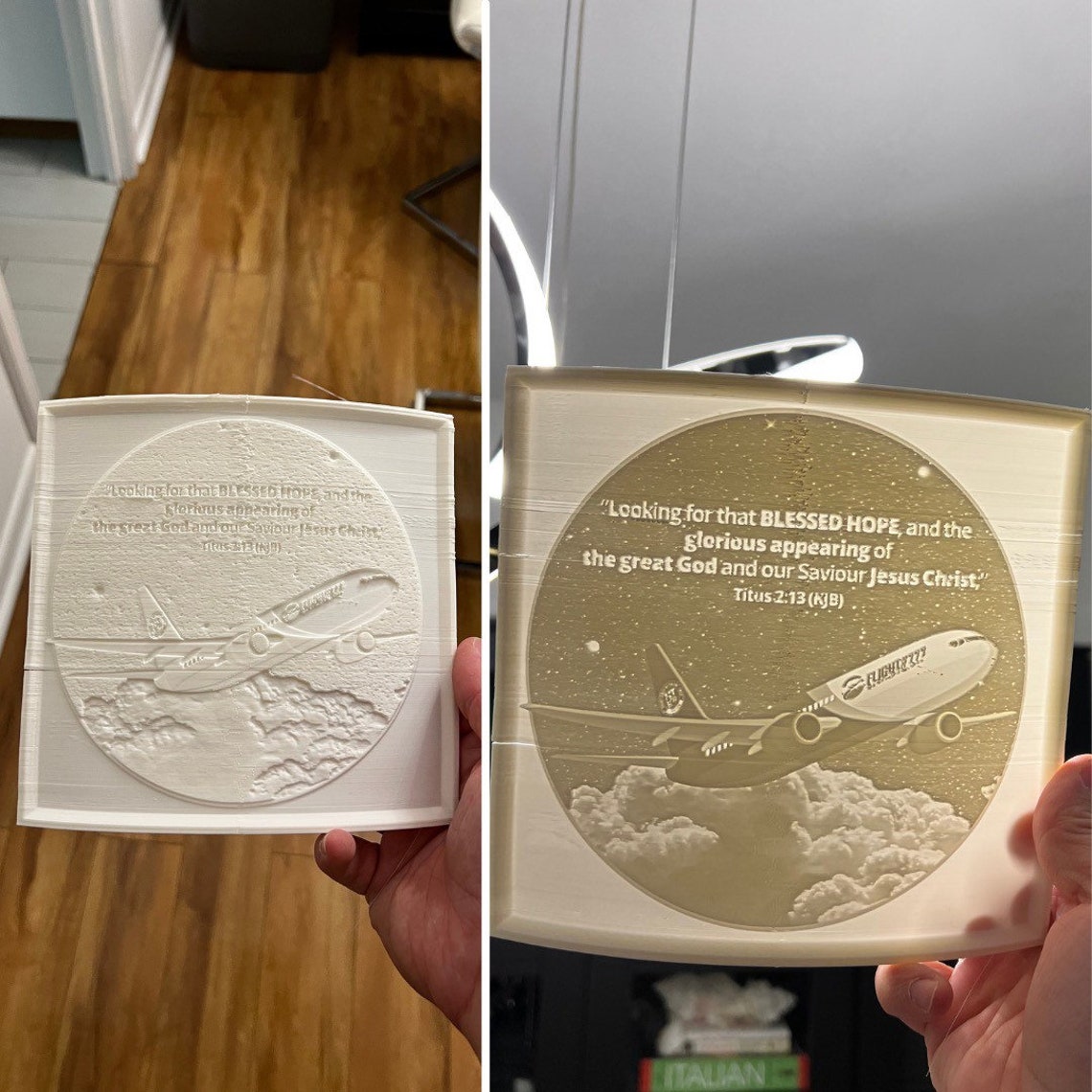 Custom 3D Printed Photo Frame Lithophane Memory Picture | Etsy