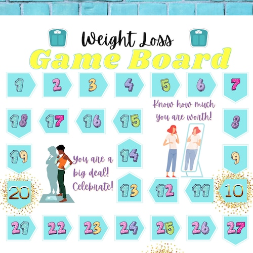 Weight Loss Game Board Fun Interactive - Etsy