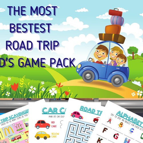 Road Trip Kid Games Bundle Printable Travel Kid Games - Etsy
