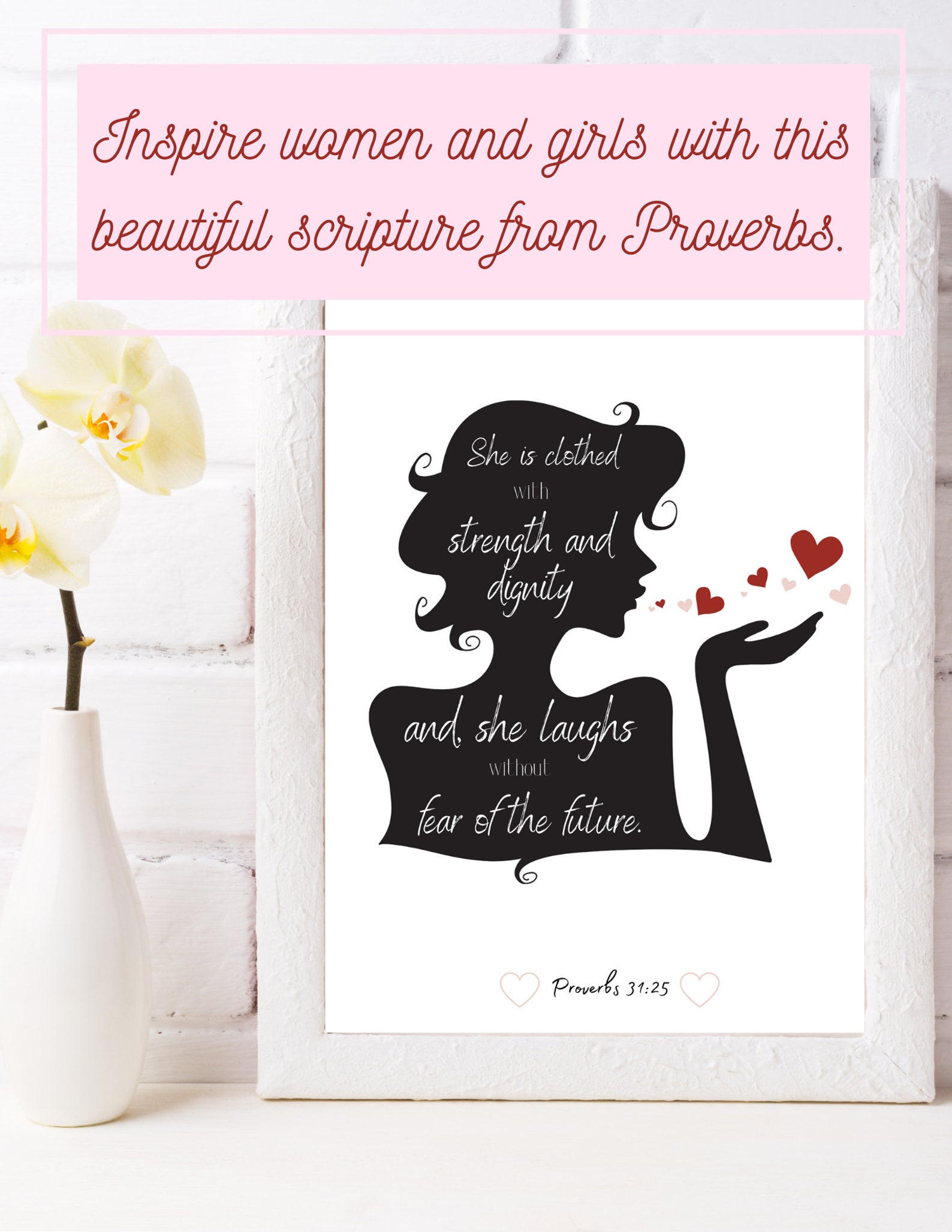 Printable Scripture Proverbs 31:25 Inspiration - Etsy