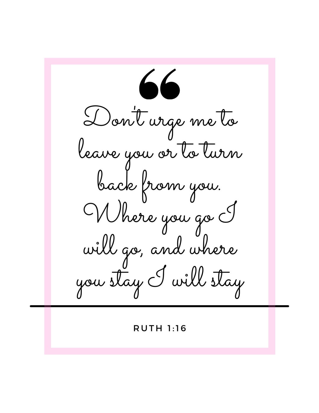 Ruth Quote 1:16 Printable, Scripture Printable, Ruth Scripture, Ruth ...