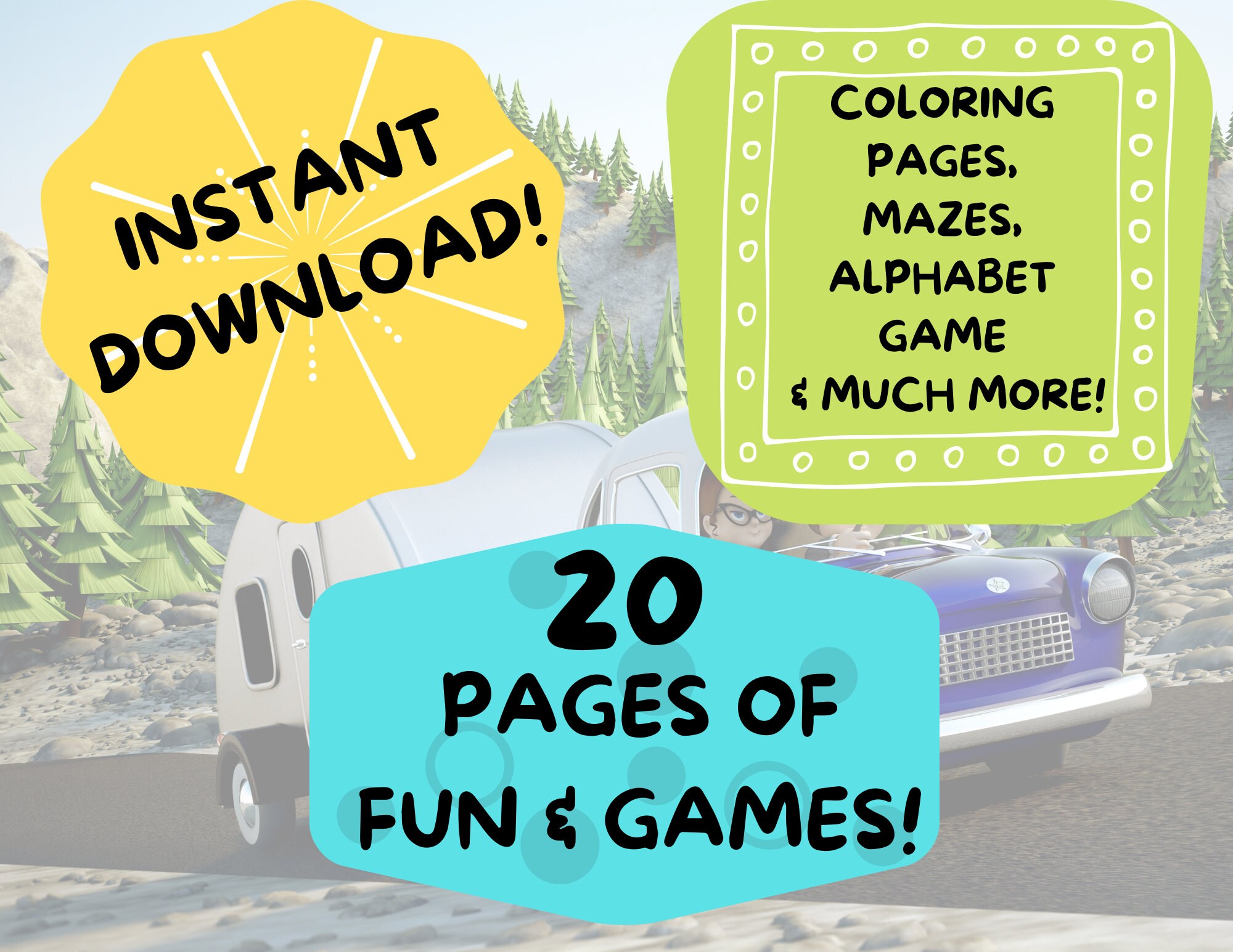 Road Trip Bundle Kid's Car Games, Printable - Etsy