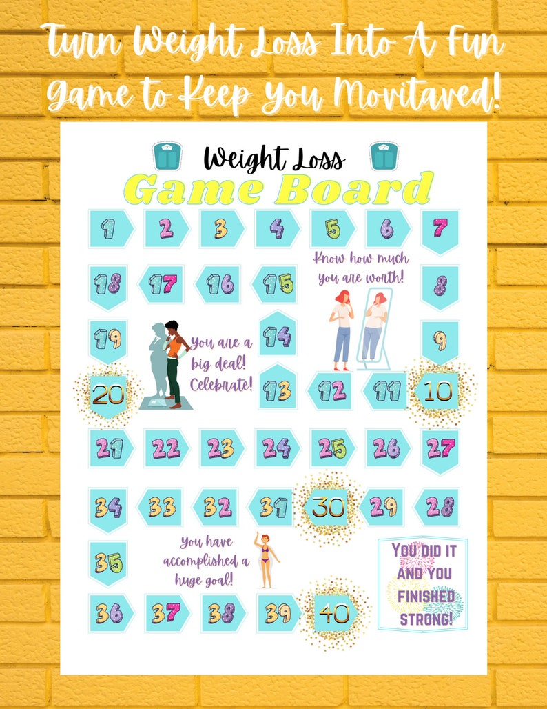 Weight Loss Game Board, Fun, Interactive - Etsy