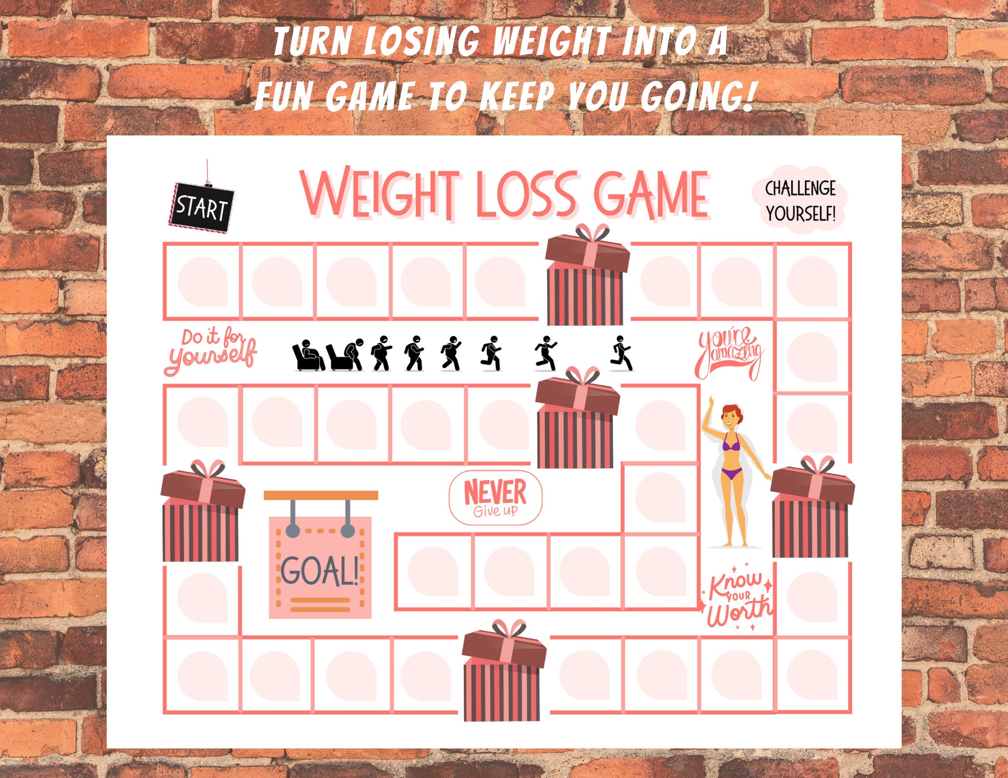 Weight Loss Game Board, Fun, Interactive - Etsy