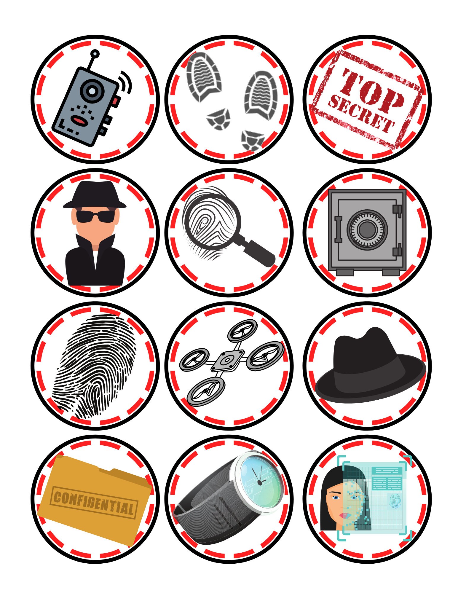 Spy, Secret Agent Cupcake Toppers; Kids Birthday Party - Etsy