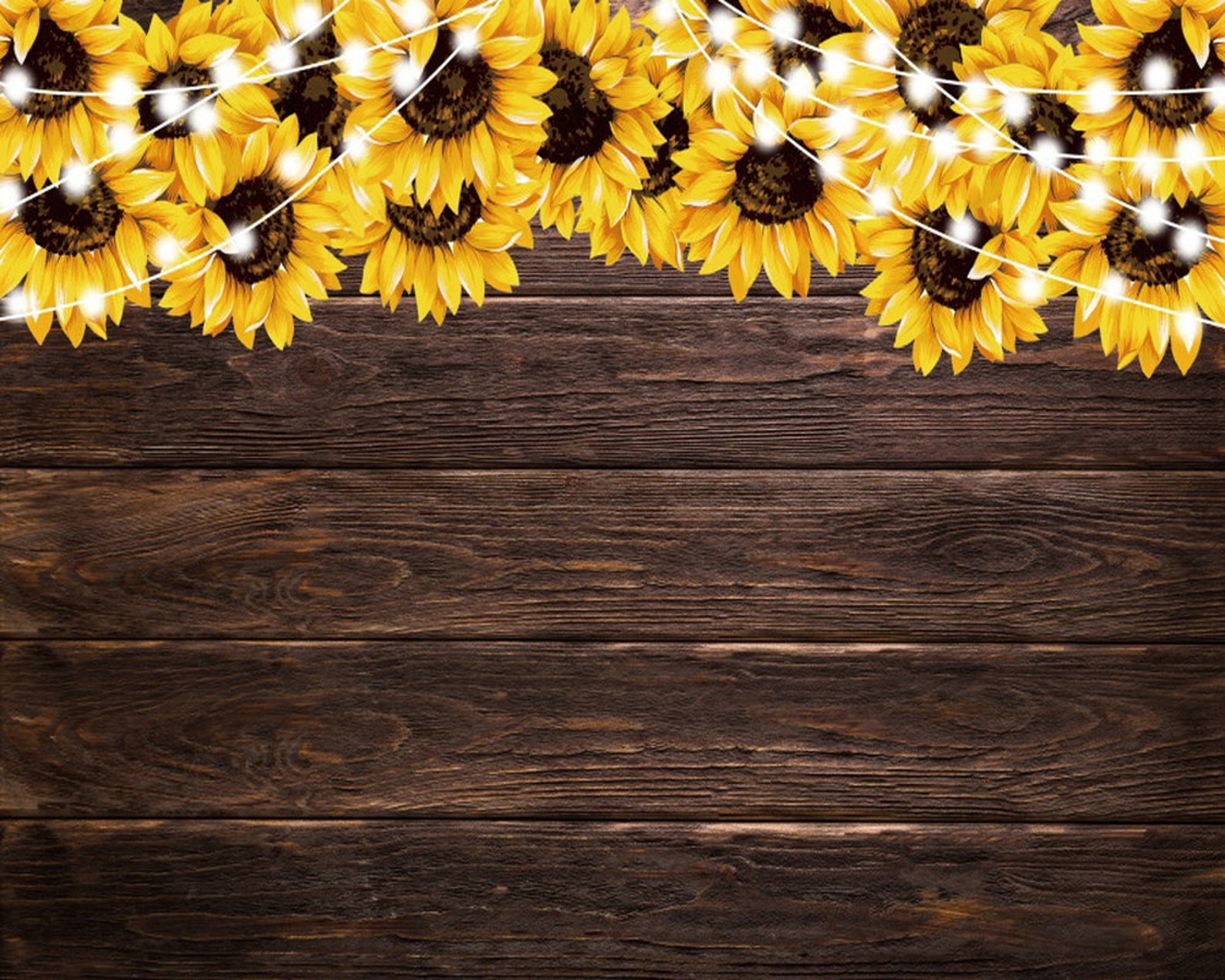 Sunflower Photography Backdrop with Lights Wedding Baby Shower | Etsy