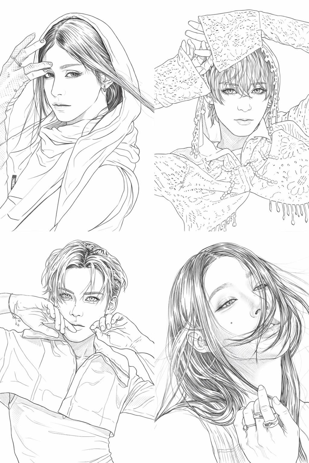 Kpop Inspired Fashion Coloring Page – Printable Digital Download - Etsy UK