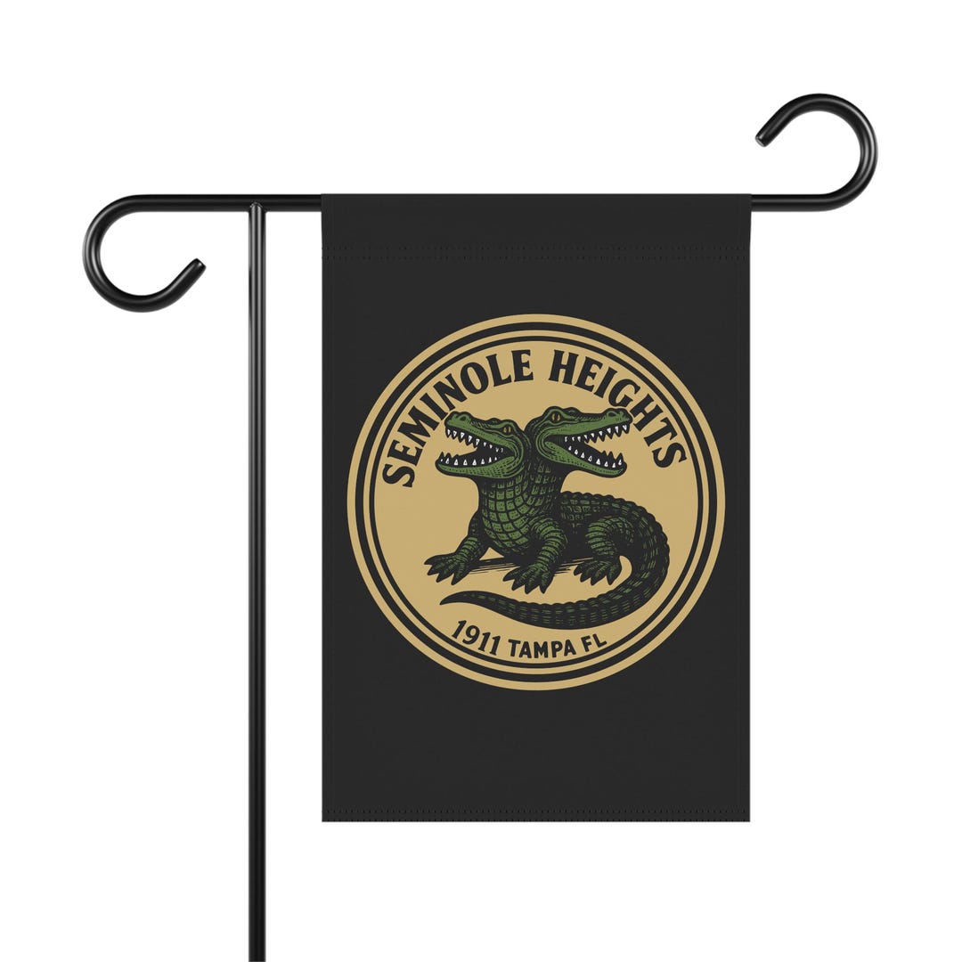Seminole Heights Alligator Garden Flag: Tampa Florida Outdoor Decor - Etsy