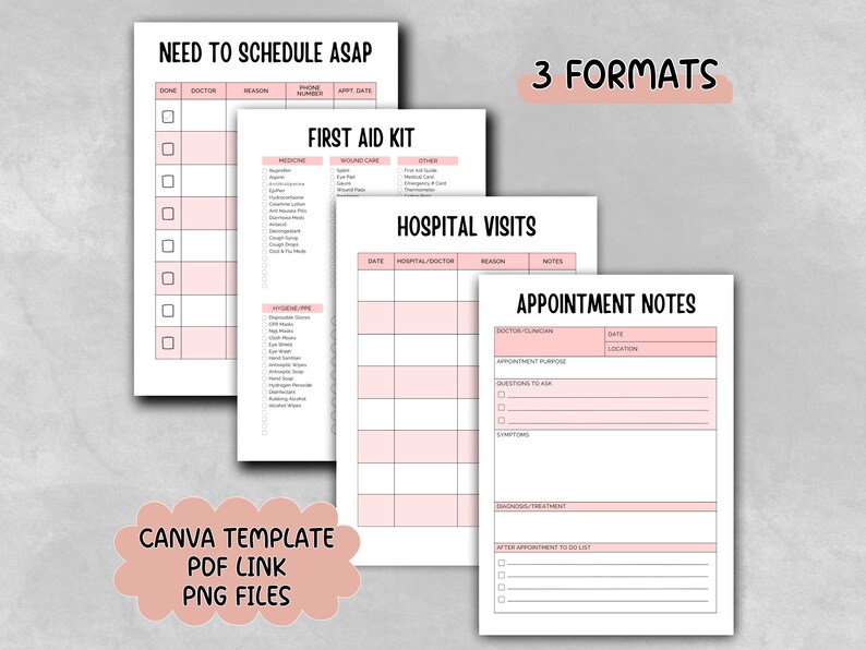 Printable Medical Planner Organize Your Medical History, Prep for Dr ...