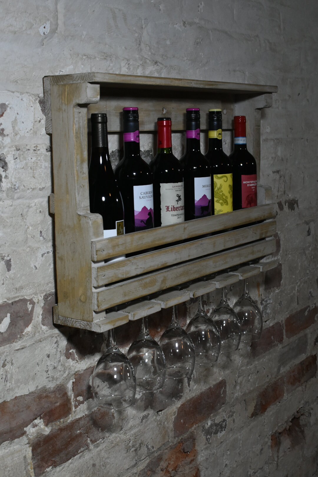 Handmade Rustic Wine Rack - Etsy