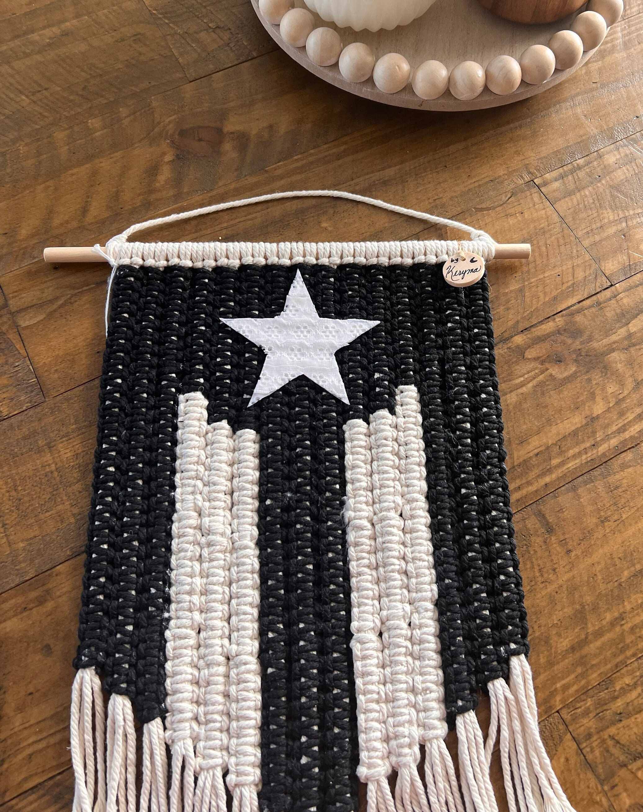 Puerto Rico Flag / Luxe Macrame Wall Hanging / Puerto Rican Flag ...