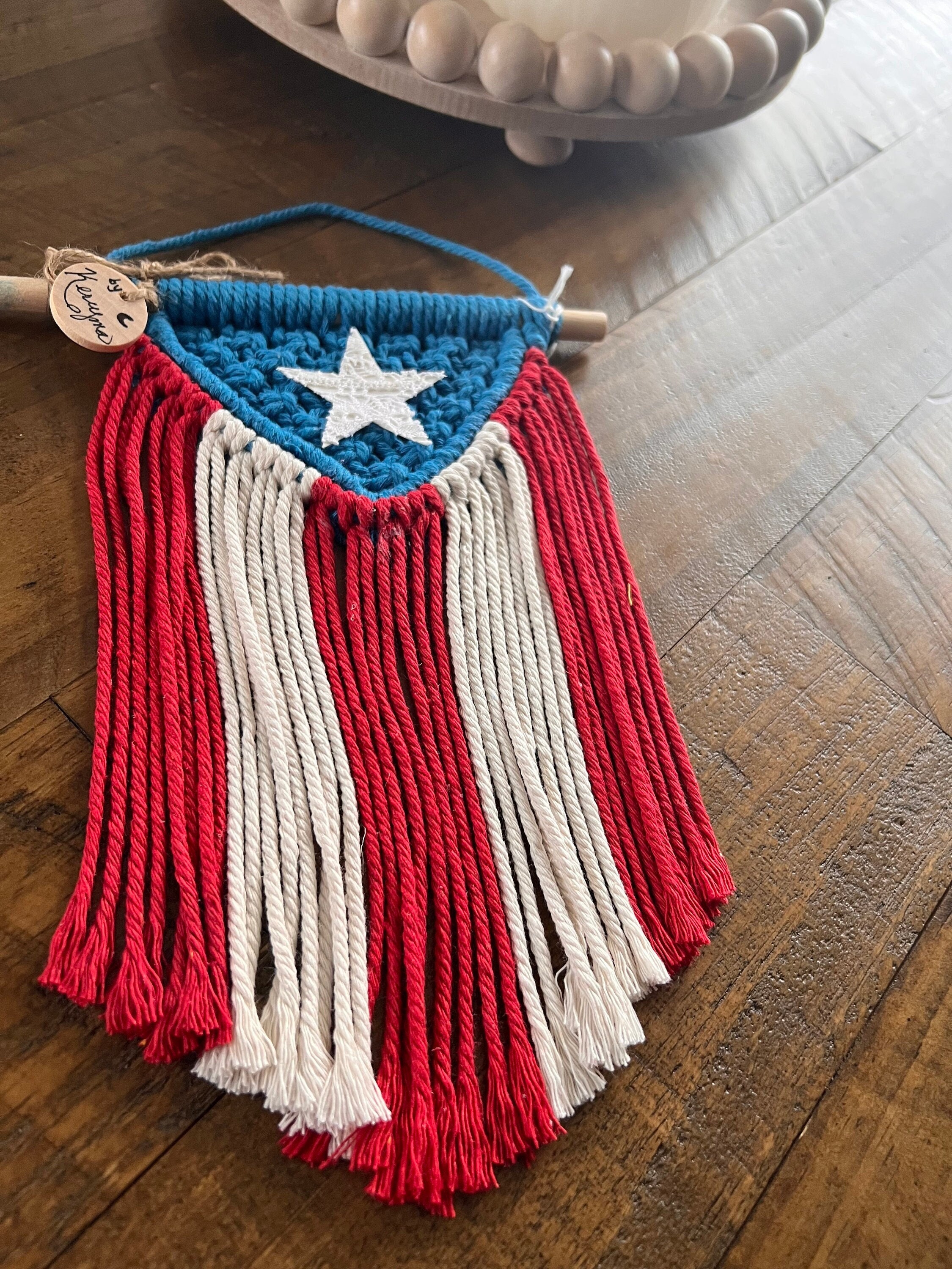 Puerto Rico Macrame Flag / Puertorican Flag / Puerto Rico / Small Flag Puerto Rico - Etsy