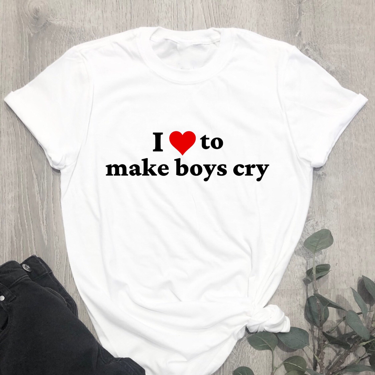 I Love to Make Boys Cry Heart Tee T-Shirt | Etsy
