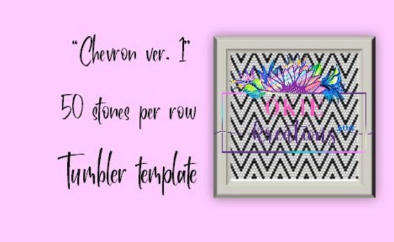 Chevron Ver. 1 50 Stones/row Honeycomb Bling Template - Etsy