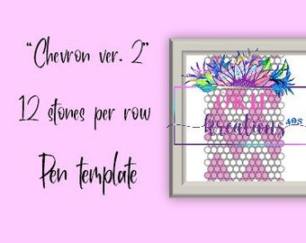 Rhinestone Pens Template - Etsy