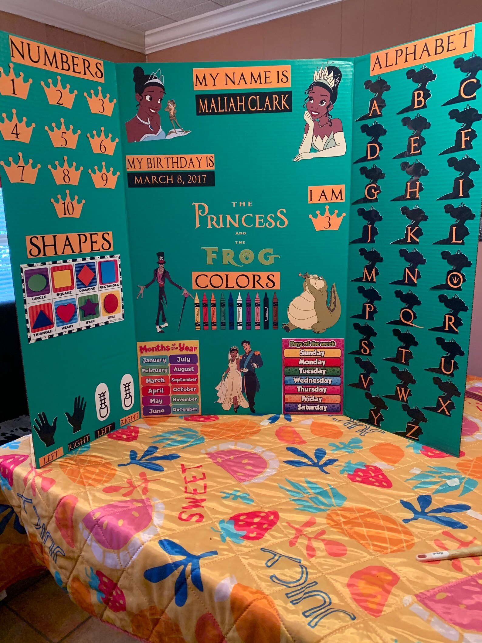 Princess and the Frog DIY Learning Board for toddlersBoard | Etsy