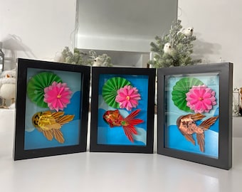Koi Shadow Box - Etsy